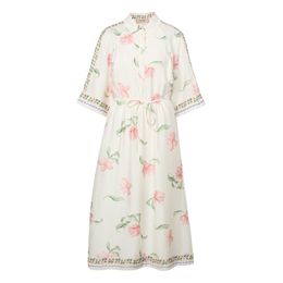MOS MOSH Kleid 'MMBunno Big Orchid' Damen Gr&ouml;&szlig;e 34 ecru / blau / tanne / rosa Sommerkleid