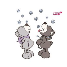 Wandtattoo Kinderzimmer NICI Winter Bears Teddy Babyzimmer Wandsticker Tiere Kinder B&auml;r Wandaufkleber in S-XXL Baby, Junge & M&auml;dchen