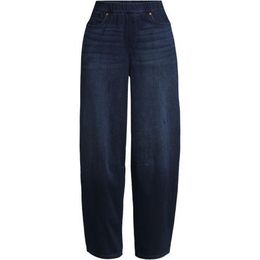 LANDS' END Knit Denim STARFISH Barrel-Jeans, Damen,  Blau, Baumwoll-Mischung/Polyester-Mischung, by Lands' End