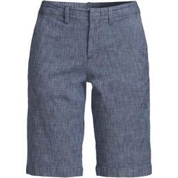 LANDS' END Chambray-Bermudas, Damen,  Blau, Elasthan/Baumwoll-Mischung, by Lands' End