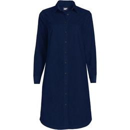 LANDS' END Feincord-Blusenkleid aus Baumwolle, Damen,  Blau, Baumwolle, by Lands' End