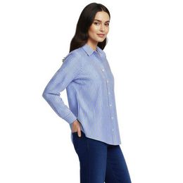 LANDS' END B&uuml;gelfreie Baumwoll-Bluse, Damen,  Blau, Baumwolle, by Lands' End