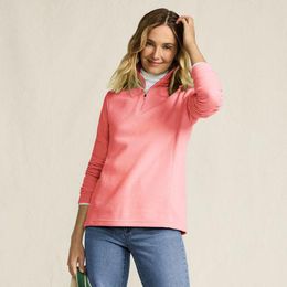 LANDS' END Anyweather Fleece-Pullover mit Rei&szlig;verschluss, Damen,  Pink, Polyester, by Lands' End