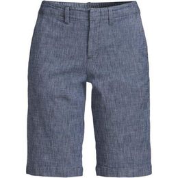 LANDS' END Chambray-Bermudas, Damen,  Blau, Elasthan/Baumwoll-Mischung, by Lands' End