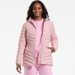 LANDS' END Daunenjacke WANDERWEIGHT Verstaubar Ultraleicht mit Kapuze, Damen,  Pink, Nylon/Daunen, by Lands' End