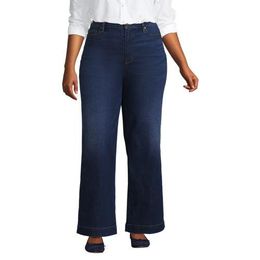 LANDS' END Recover Jeans High Waist mit weitem Bein, Damen,  Blau, by Lands' End