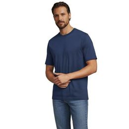 LANDS' END Super-T Kurzarm-Shirt, Classic Fit, Herren,  Blau, Baumwolle, by Lands' End