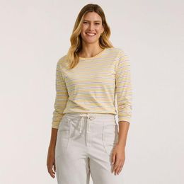 LANDS' END Supima-Shirt, Langarm, Damen,  Gelb, Baumwolle, by Lands' End
