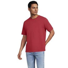 LANDS' END Super-T Kurzarm-Shirt, Classic Fit, Herren,  Braun, Baumwolle, by Lands' End