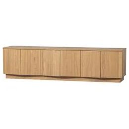 Lowboard Woood "Woood ZUMA TV-M&Ouml;BEL", naturel mat, B:200cm H:52cm T:45cm, FSC-zertifiziertes teilmassives Holz, Sideboards, Lowboard, Zuma TV-Kommode Eiche bietet Stil, Stauraum und einzigartiges Design