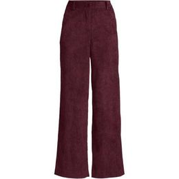 LANDS' END Stretchcord-Hose mit weitem Bein, Damen,  Rot, Polyester/Polyester-Mischung, by Lands' End
