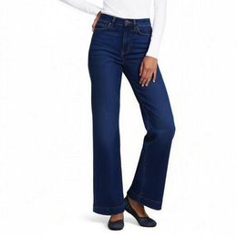 LANDS' END Recover Jeans High Waist mit weitem Bein, Damen,  Blau, by Lands' End