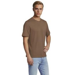 LANDS' END Super-T Kurzarm-Shirt, Classic Fit, Herren,  Braun, Baumwolle, by Lands' End