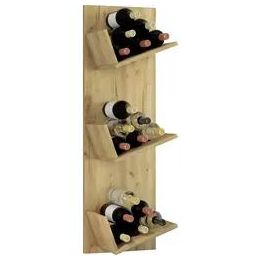 Wandregal Vcm "Holz Weinregal Wandregal Flaschen Wein Vinosi", braun (honig, eiche), B:33cm T:26cm, Regale, Wandregal