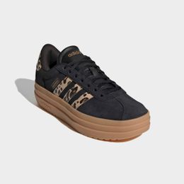 Sneaker adidas Sportswear "VL COURT BOLD", Damen, Gr. 36, core schwarz, magic beige, schwarz braun, Leder, Synthetik, Textil, Schuhe Sneaker, mit Leo Print