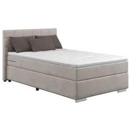 Boxspringbett COTTA "Simba", grau (elephant), L:209cm, Komplettbetten, Boxspringbett, wahlweise mit oder ohne Matratze und Topper bestellbar
