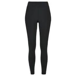 Leggings Urban Classics "Urban Classics Damen Ladies Color Block Leggings", Damen, Gr. S, US-Gr&ouml;&szlig;en, schwarz, wei&szlig;, 80% Polyimid, 20% Elasthan, unifarben, skinny fit, Hosen Leggings