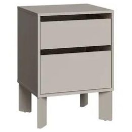 Nachtkommode FORTE "Tahoe Nachtkommode, grifflos, 2 Schubk&auml;sten", sand, B:48,2cm H:66,7cm T:41,4cm, Spanplatte, Sideboards, B/H/T 48,2/66,7/41,4 cm