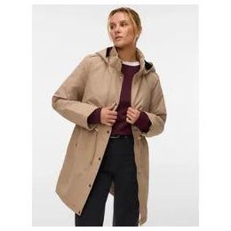 V&eacute;ro Moda Kurzmantel VERO MODA "VMGAIL MAYA COAT BOO", Damen, Gr. XS, silber mink, Web, Obermaterial: 100% Polyester, unifarben, regular fit, M&auml;ntel Kurzmantel