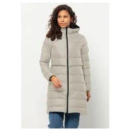 Daunenmantel Jack Wolfskin "LENAUPLATZ", Damen, Gr. XXL (48), beige (seal), Obermaterial: 100% Polyamid. Wattierung: 90% Daunen, 10% Federn, hoch geschlossener Ausschnitt, elastischer Bund, M&auml;ntel Daunenmantel, W&auml;rmend, winddicht, &Uuml;bergangsjacke