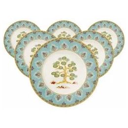 Villeroy & Boch Brotteller VILLEROY & BOCH "Brotteller Samarkand Aquamarin &oslash; 16,4 cm 6er Set bunt", bunt, L:16,4cm, Speiseteller
