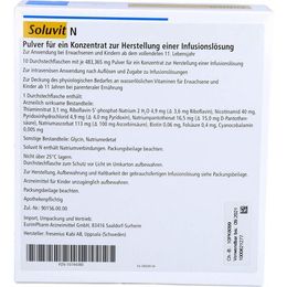 EurimPharm Arzneimittel Soluvit N Plv.f.e.Konz.z.Her.e.Infusionsl&ouml;sung 10X10 ml