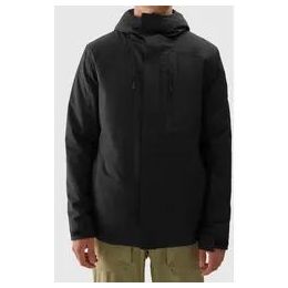 Skijacke 4F, Herren, Gr. XL, schwarz, Softshell, Obermaterial: 100% Polyester. Futter: 100% Polyester. Wattierung: 100% Polyester, unifarben, hoch geschlossener Ausschnitt, eingesetzt eingefasste Kante mit Klettverschluss, Jacken Skijacke, Winterjacke