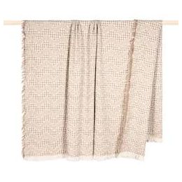 Wohndecke Pad "Waffle", beige (sand), B:150cm L:200cm, Mischgewebe, Wohndecken, Wohndecke, Made in Europe