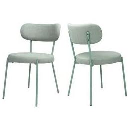 4-Fu&szlig;stuhl Tom Tailor HOME "SOFT PAD CHAIR", schwarz pond, sage, sage, fbj 71 schwarz pond, B:50cm H:81,5cm T:59cm, Metall, Stoff, St&uuml;hle, Esszimmerstuhl, 4-Fu&szlig;gestell, mit R&uuml;ckenausschnitt