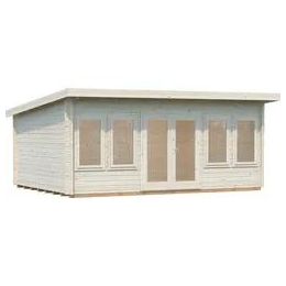 Gartenhaus Palmako "Lisa", beige (naturbelassen), Fu&szlig;boden im Gartenhaus, ohne Dacheindeckung, Massivholz, Gartenh&auml;user, Gartenhaus, 19,4 m2, mit Fu&szlig;boden im Gartenhaus