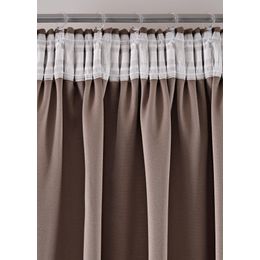 bonprix Abdunkelnde Vorh&auml;nge mit Struktur (2er Pack), braun, Gr.225x130 cm, Vorh&auml;nge zum abdunkeln im praktischem 2er Pack