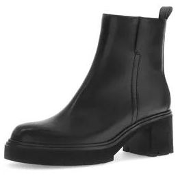 Stiefelette Gabor, Damen, Gr. 39, schwarz, Kalbsleder, unifarben, Schuhe Stiefelette, Blockabsatz, Ankleboots, Businessboots mit dezenten Ziern&auml;hten