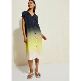 bonprix Kaftan-Kleid aus Viskose, schwarz, Gr.44, L&auml;ssiges Kaftan-Kleid mit extravaganten Druck, aus Viskose