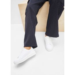 bonprix Sneaker, wei&szlig;, Gr.36, Zeitloser Plateau Sneaker mit Fersendetail, aus Vegan