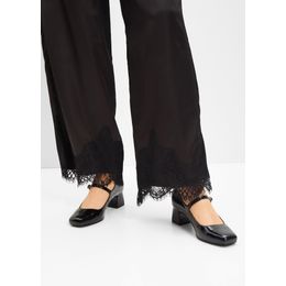 bonprix Spangenpumps in Lack-Optik, schwarz, Gr.42, Eleganter Pumps im Mary Jane Look, aus Lack