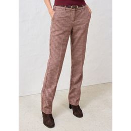 bonprix Hose aus weichem Woll-Mix, beige, Gr.36, Modern und elegant zu gleich, Hose im Karo-Design mit Wollanteil, aus Wolle