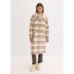 bonprix Oversize-Mantel aus weichem Woll-Mix, beige, Gr.38, Mit gro&szlig;em Kragen, 59% Polyester