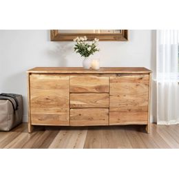 Sideboard Akazienholz massiv natur Kommode 170 x 45 x 90 cm DAHLIA I