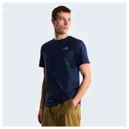 T-Shirt The North Face "M MOUNTAIN SKETCH REGULAR SHORT SLEEVE TEE-GRAPHIC", Herren, Gr. L, summit navy, Obermaterial: 60% Baumwolle, 40% Polyester, Shirts T-Shirt, normale Passform, kurze &Auml;rmel, sportlicher Stil