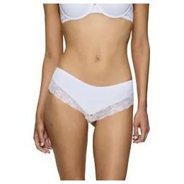 Slip Triumph "Lovely Micro Hipster", Damen, Gr. XL, wei&szlig;, Microfaser, Obermaterial: 80% Polyamid, 20% Elasthan, Unterhosen Slip, mit Spitzenbesatz