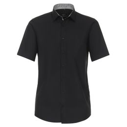 Businesshemd Venti "Venti Businesshemd Kurzarm uni", Herren, Gr. 37, Normalgr&ouml;&szlig;en, schwarz, 100% Baumwolle, unifarben, schmal, Hemden