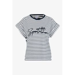 T-Shirt Sportalm KITZB&Uuml;HEL, Damen, Gr. 38, egret (03), Single Jersey, Obermaterial: 95% Baumwolle, 5% Elasthan, gestreift, regular fit taillenbedeckt, Rundhals, Raglan&auml;rmel abgesteppte Kante, Shirts T-Shirt, Regular fit mit Rundhalsausschnitt