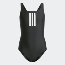 Badeanzug adidas Performance "3-STREIFEN KIDS", M&auml;dchen, Gr. 140, N-Gr, schwarz-wei&szlig; (schwarz, wei&szlig;), Obermaterial: 78% Polyamid, 22% Elasthan, Badeanz&uuml;ge Badeanzug