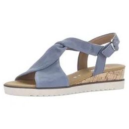 Keilsandalette Gabor "Keilsandalette", Damen, Gr. 35,5, blau, Schuhe