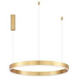 NOVA LUCE LED-H&auml;ngeleuchte "MOTIF", gold, 1, &Oslash; 80cm, 1 Stk., Leuchten, dimmbar, h&ouml;henverstellbar, Lichtfarbe verstellbar, Fernbedienung