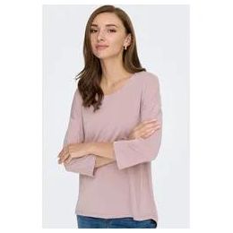 3/4-Arm-Shirt Only "ONLHANNAH 3/4 TOP JRS", Damen, Gr. XS, keepsake lila, Jersey, Obermaterial: 67% Viskose, 33% Polyester, unifarben, regular fit, Rundhals, Shirts 3/4-Arm-Shirt