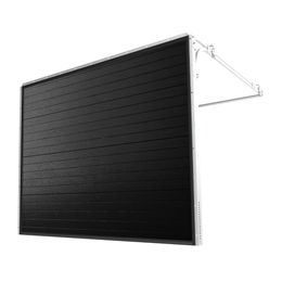 Garagentor Schwarz RAL 9005, Sektionaltor Typ Basic, 2000 x 1900 mm, Woodgrain, Kleinsicke, ohne Antrieb, individuell konfigurieren
