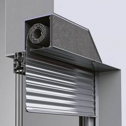 Vorbaurollladen, Unterputz, Kunststoff, Wei&szlig;, 800x800 mm, Gurtwickler, individuell konfigurieren