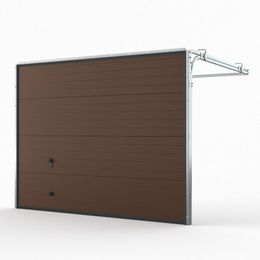 Garagentor Braun, RAL 8014 Sepiabraun, glatte Oberfl&auml;che, Kleinsicke, 2000 x 1900 mm, ohne Antrieb, individuell konfigurieren