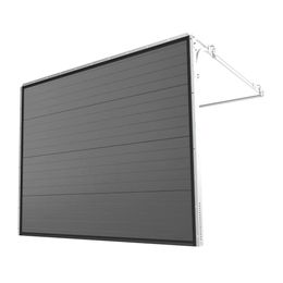 Garagentor Graualuminium RAL 9007, Sektionaltor Typ Basic, 2000 x 1900 mm, Woodgrain, Kleinsicke, ohne Antrieb, individuell konfigurieren